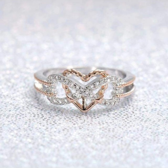 Jewelry | Infinity Diamond Heart Ring | Poshmark